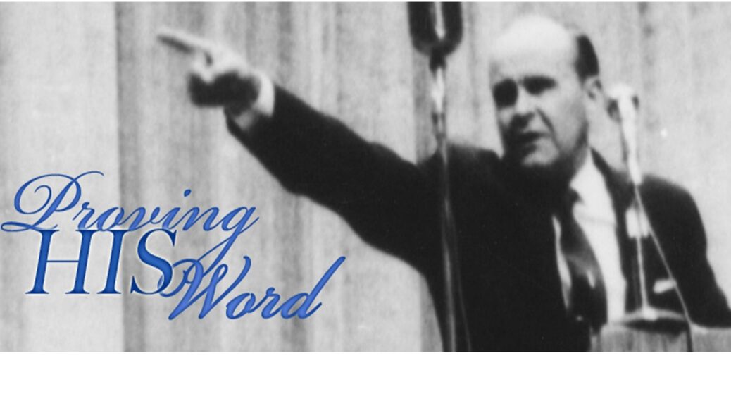 21-0509 Proving His Word | Sierra Vista Fellowship